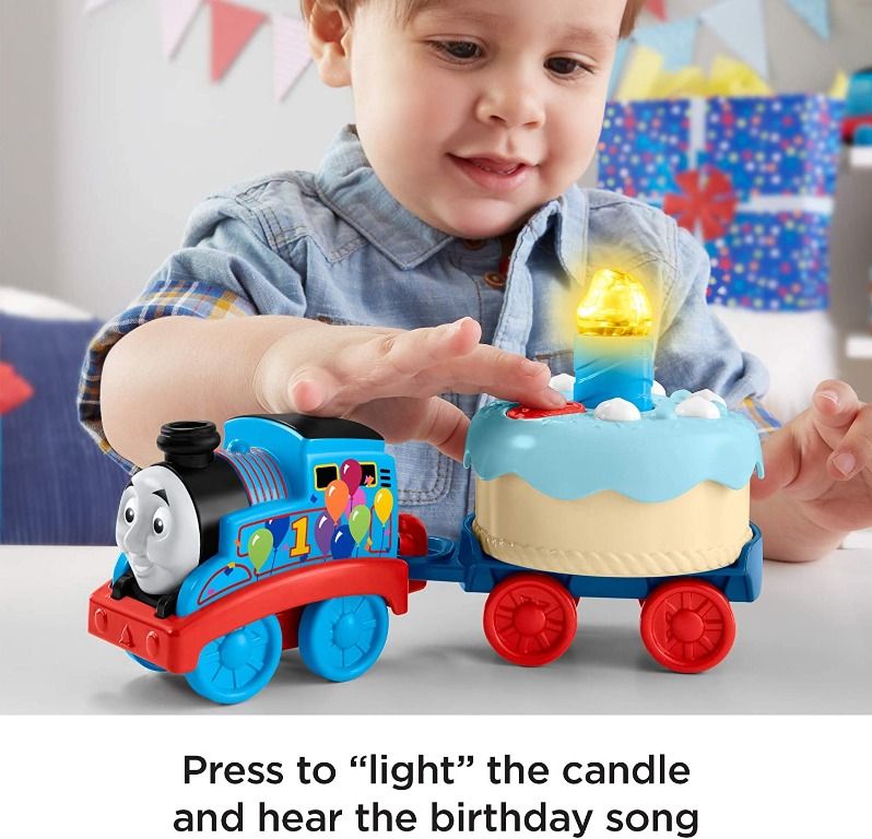 Thomas & Friends Fisher-Price Birthday Wish Thomas, Musical Push-Along ...
