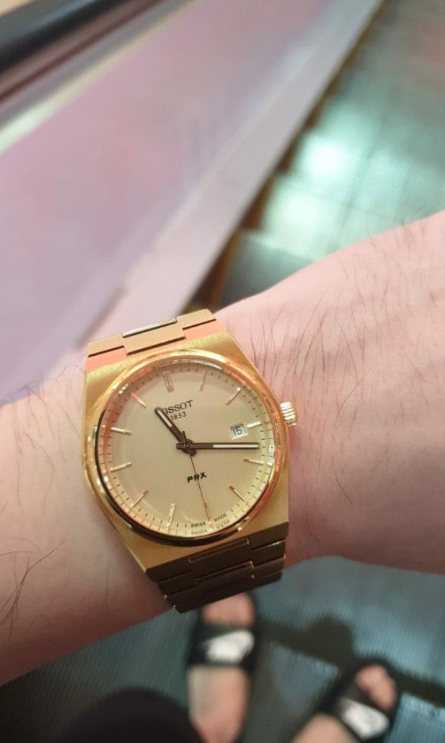 Tissot PRX Gold 40mm, Luxury, Watches on Carousell
