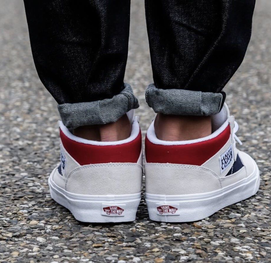 Vans half cab retro block red/white/blue, Men's Fashion, Footwear ...