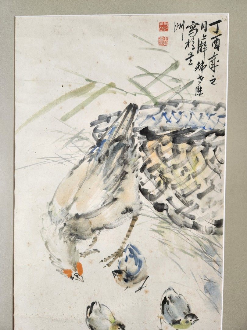 Vintage Chinese Painting (hen and chicks), Hobbies & Toys, Stationery ...