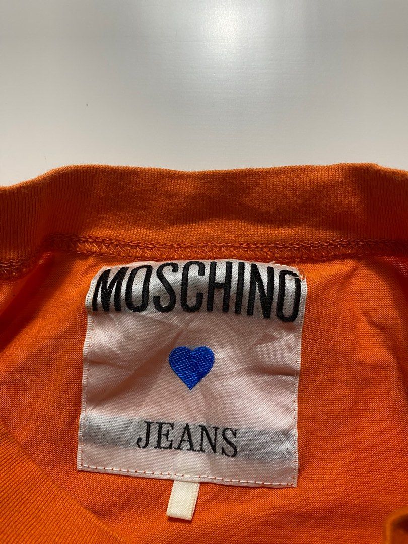 Vintage Moschino Original Tshirt, Fesyen Wanita, Pakaian Wanita, Atasan ...