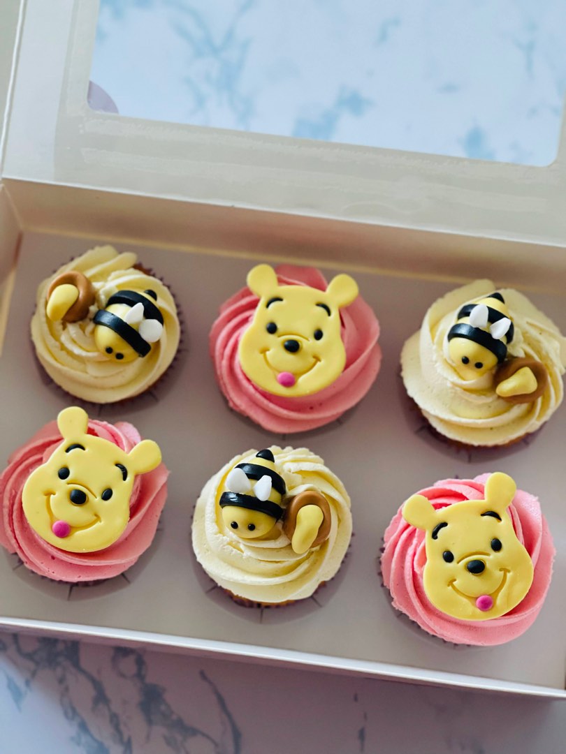 Winnie the pooh cupcakes, Food & Drinks, Homemade Bakes on Carousell