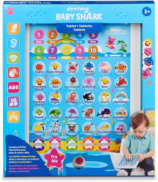 WowWee Pinkfong Baby Shark Educational Preschool Tablet Toy, Hobbies ...