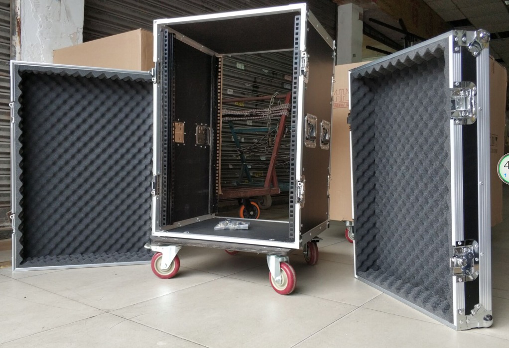 12U flight case 2 door speaker amplifier cabinet rack, Furniture & Home ...