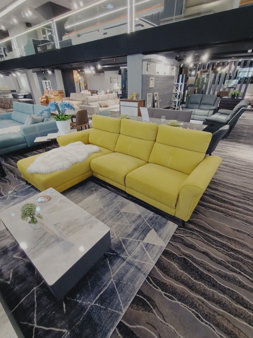 1 Electric recliner L Shape Sofa, Furniture & Home Living, Furniture ...