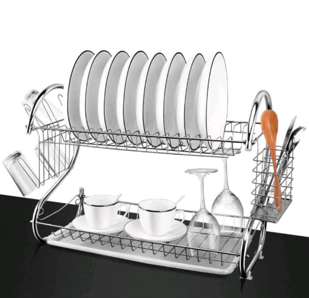 2 Layer Dish Drainer, Furniture & Home Living, Kitchenware & Tableware, Other Kitchenware ...