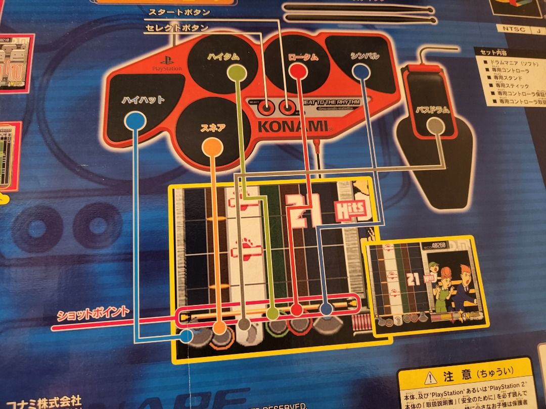 日版 PS2 打鼓 街機 音樂遊戲 KONAMI DRUM MANIA CONTROLLER BOXSET 套裝 playstation 2 ...