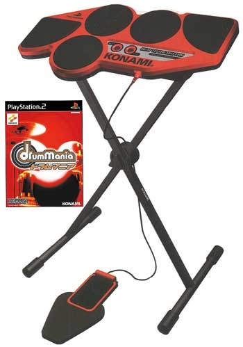 日版 PS2 打鼓 街機 音樂遊戲 KONAMI DRUM MANIA CONTROLLER BOXSET 套裝 playstation 2 ...