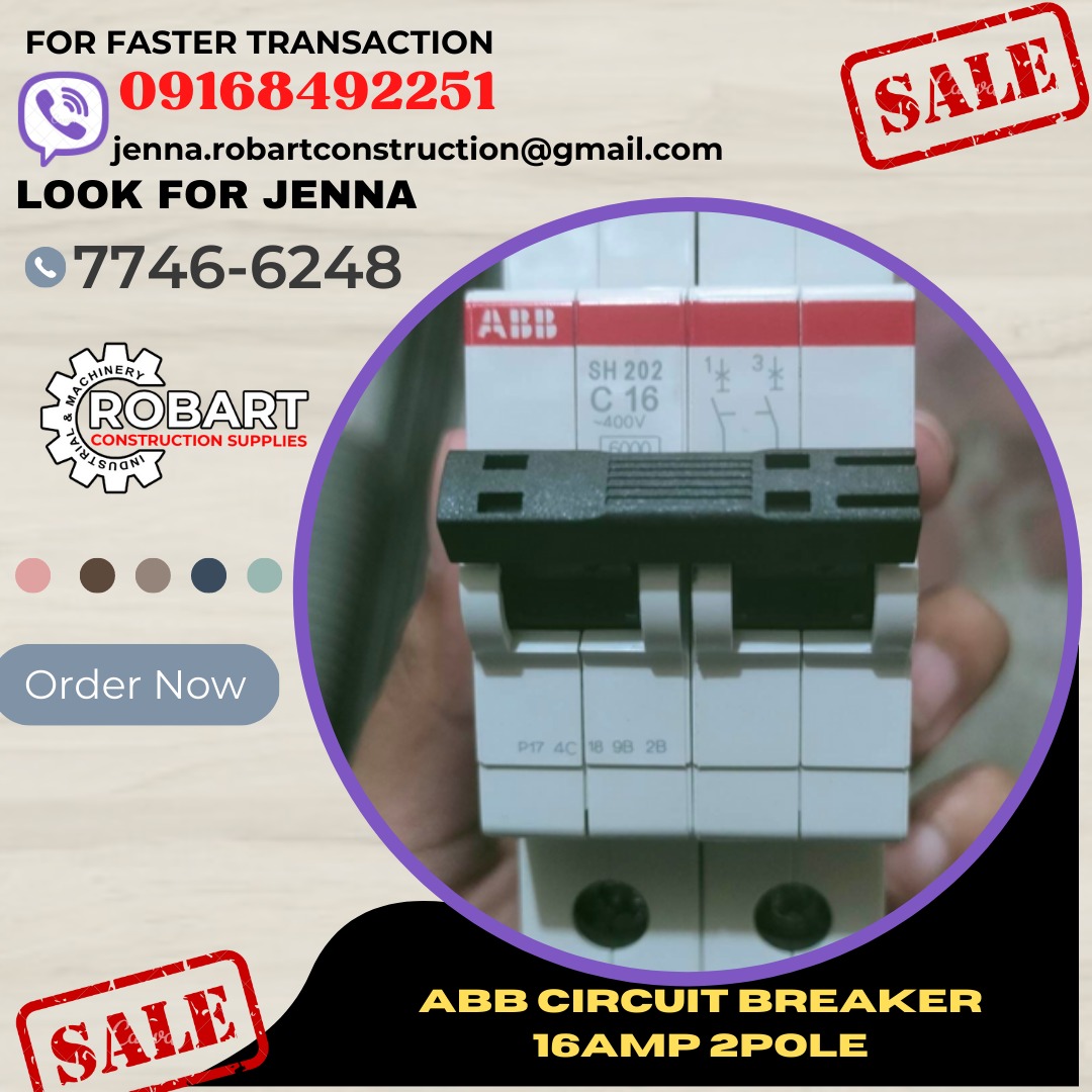 Abb circuit breaker 63amp 2pole, Commercial & Industrial, Construction ...