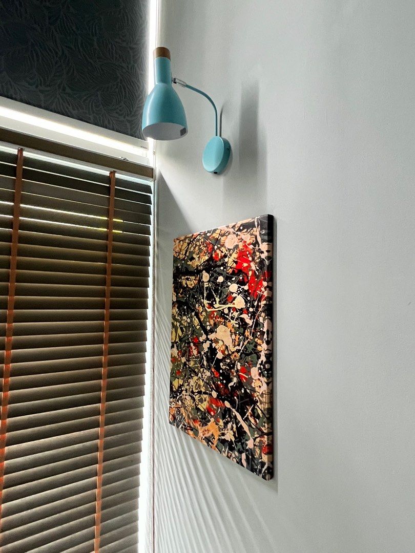 Abstract inspired Jackson pollock canvas for wall decor 50 x 70cm ...