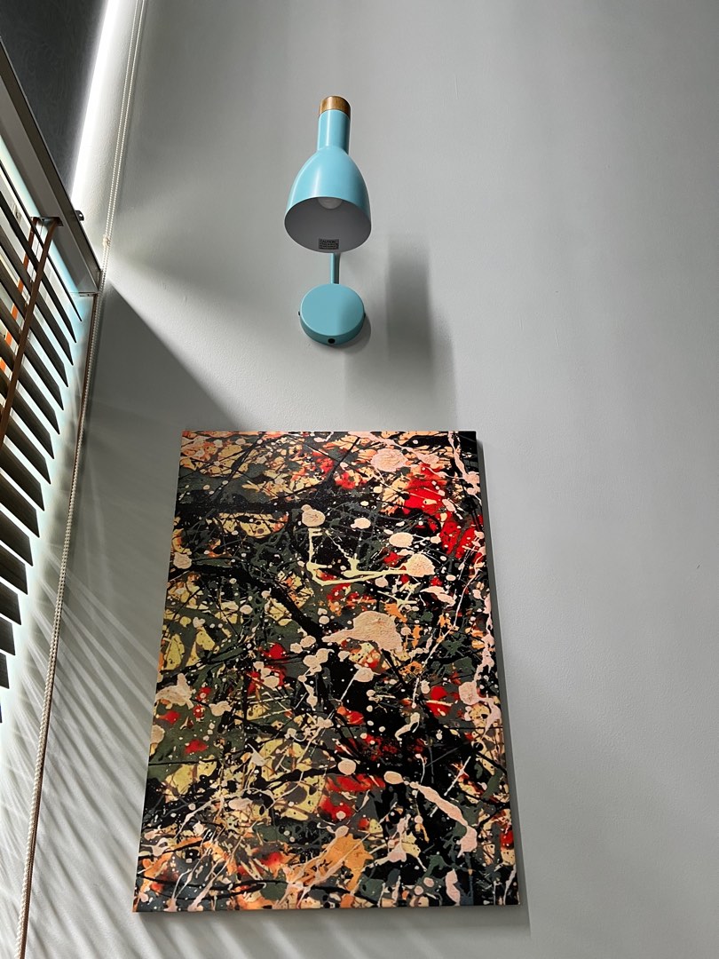 Abstract inspired Jackson pollock canvas for wall decor 50 x 70cm ...