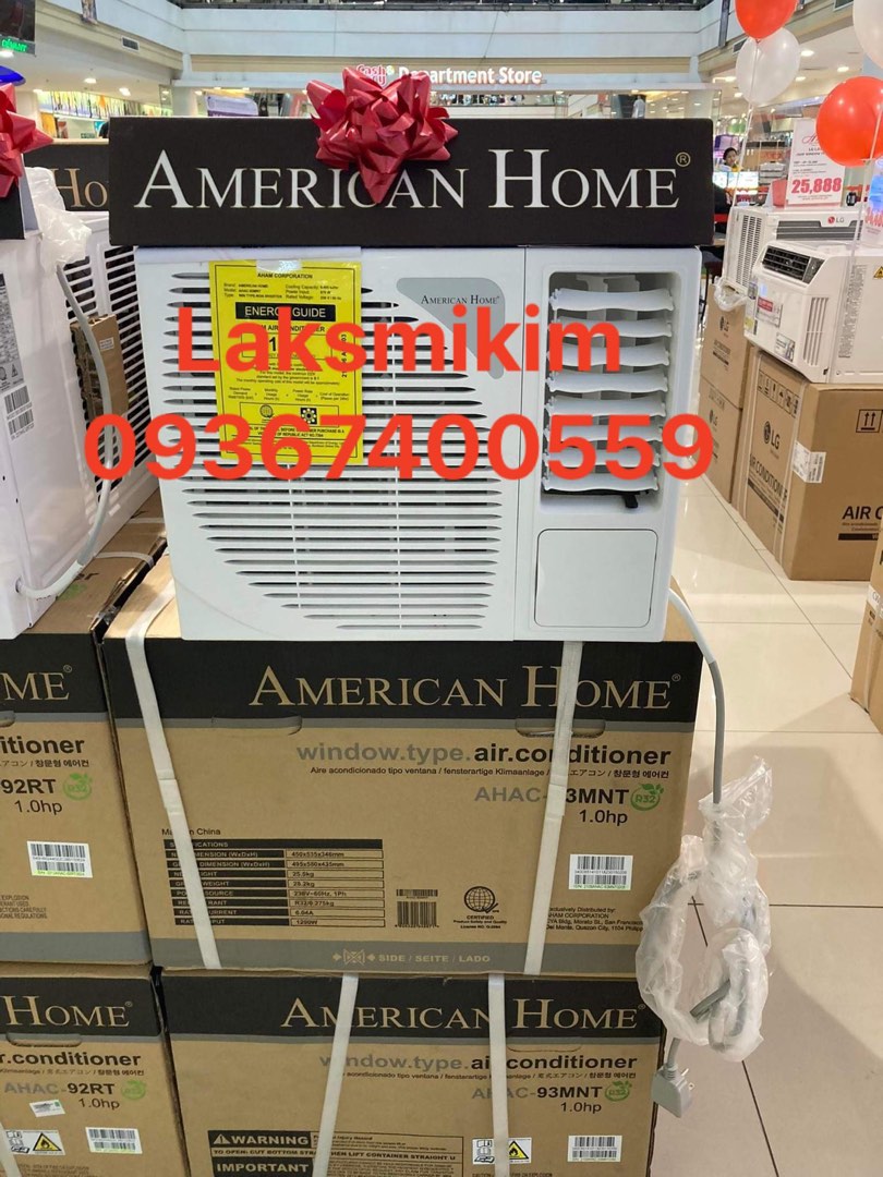 American home window type aircon manual and remote 1hp 1.0hp ahac-93mnt ahac93mnt ahac-92rt ...