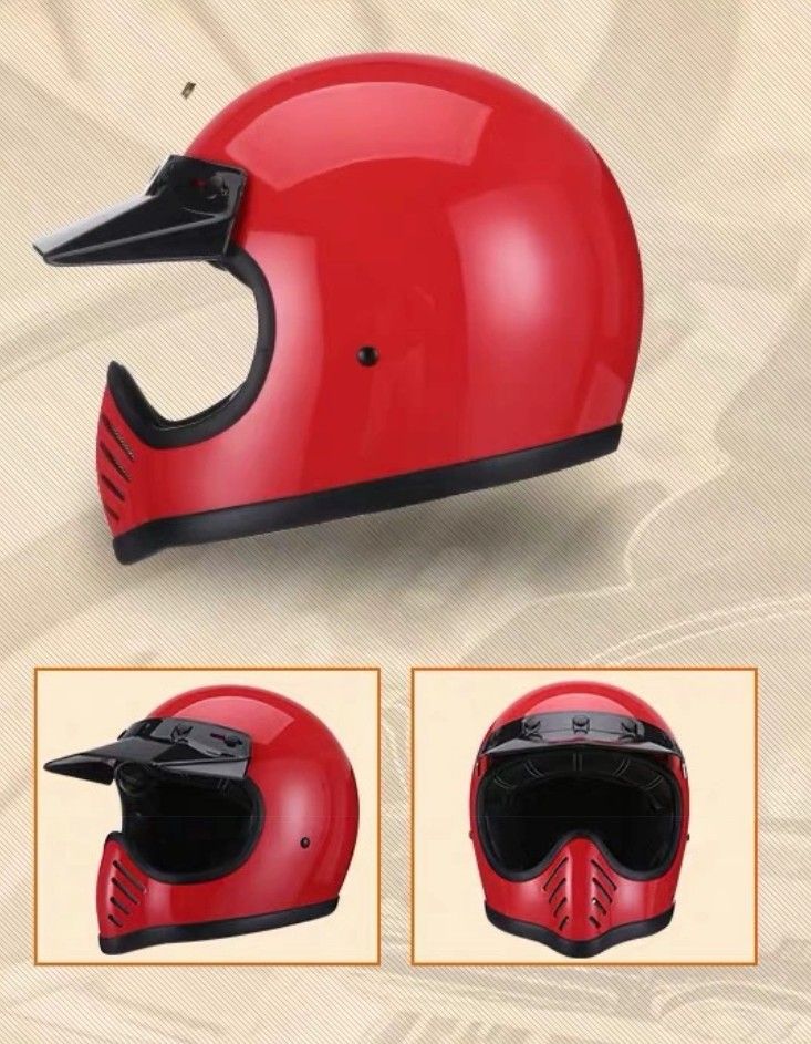 AMZ CRETA II - Retro Off-road/ADV/Dual Sport Full Face Fiberglass ...