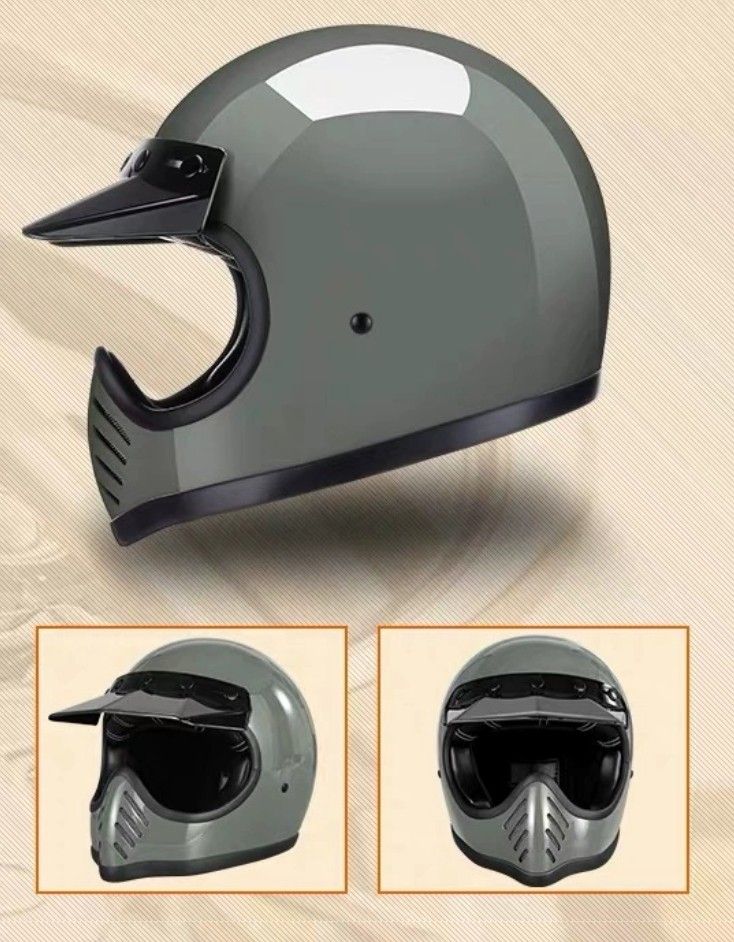 AMZ CRETA II - Retro Off-road/ADV/Dual Sport Full Face Fiberglass ...