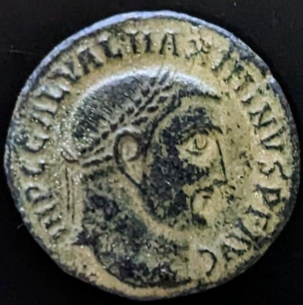 Ancient Roman Bronze Coin. Maximinus Daia. Reverse of Genius standing ...