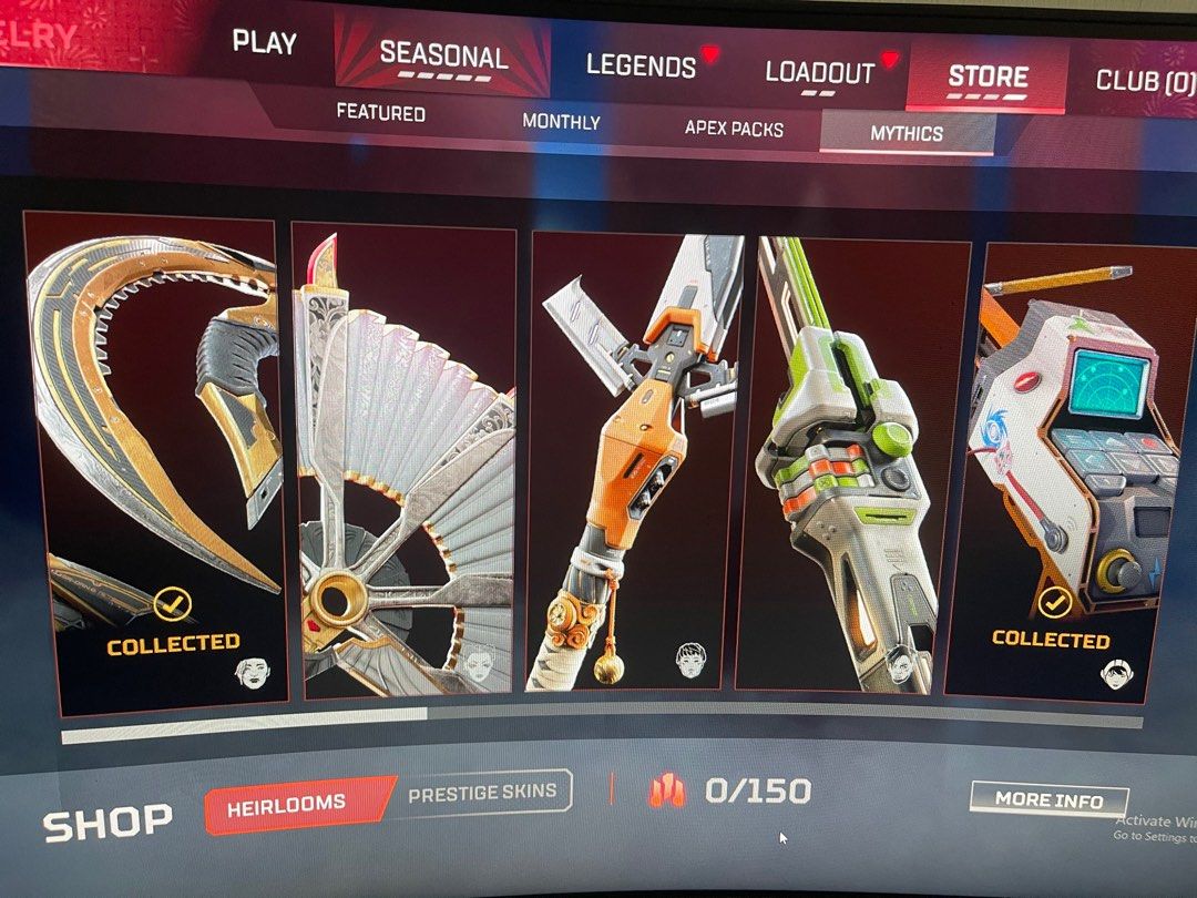 Apex legends 6 heirloom account, Video Gaming, Gaming Accessories, Game ...
