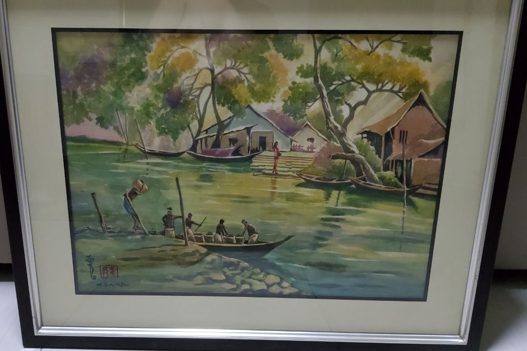 Khaw Sia Watercolour on Paper 1980, Hobbies & Toys, Stationery & Craft ...