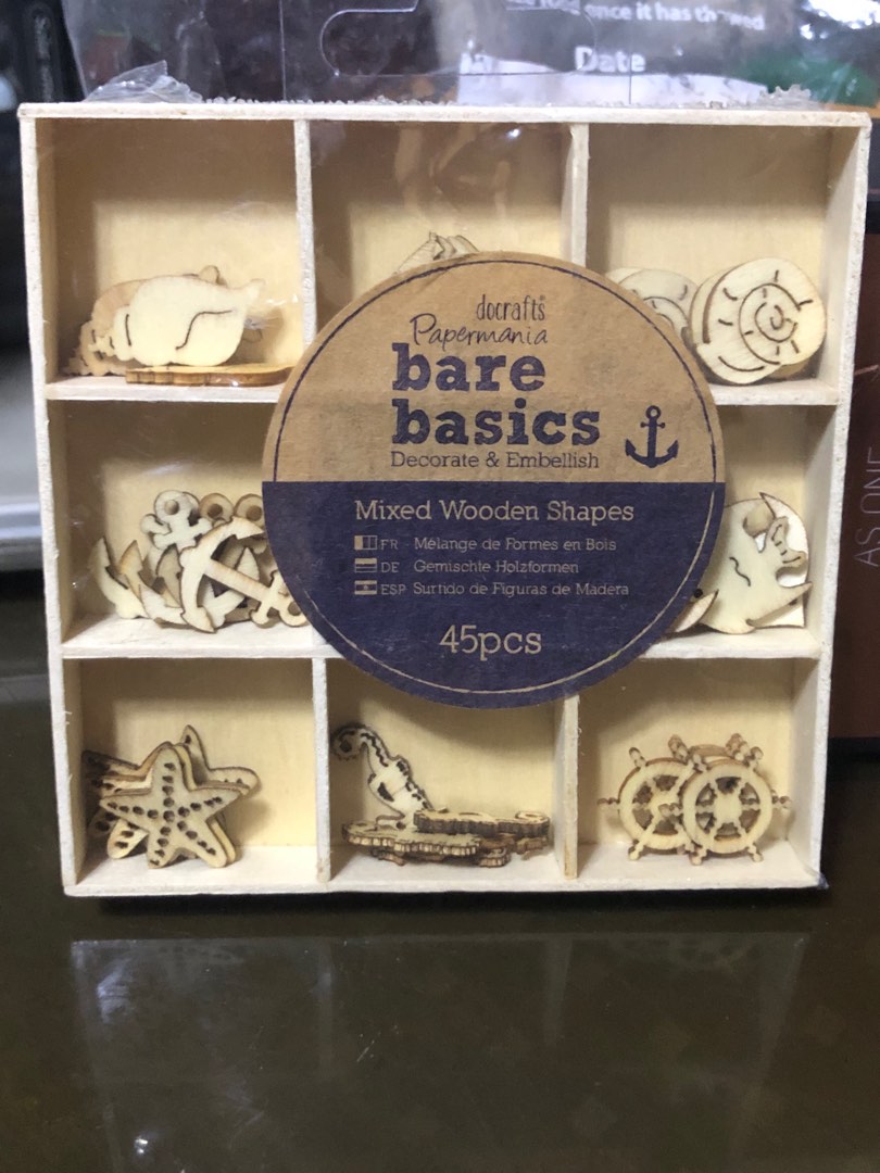 Bare Basics Wooden Shapes 45pcs on Carousell