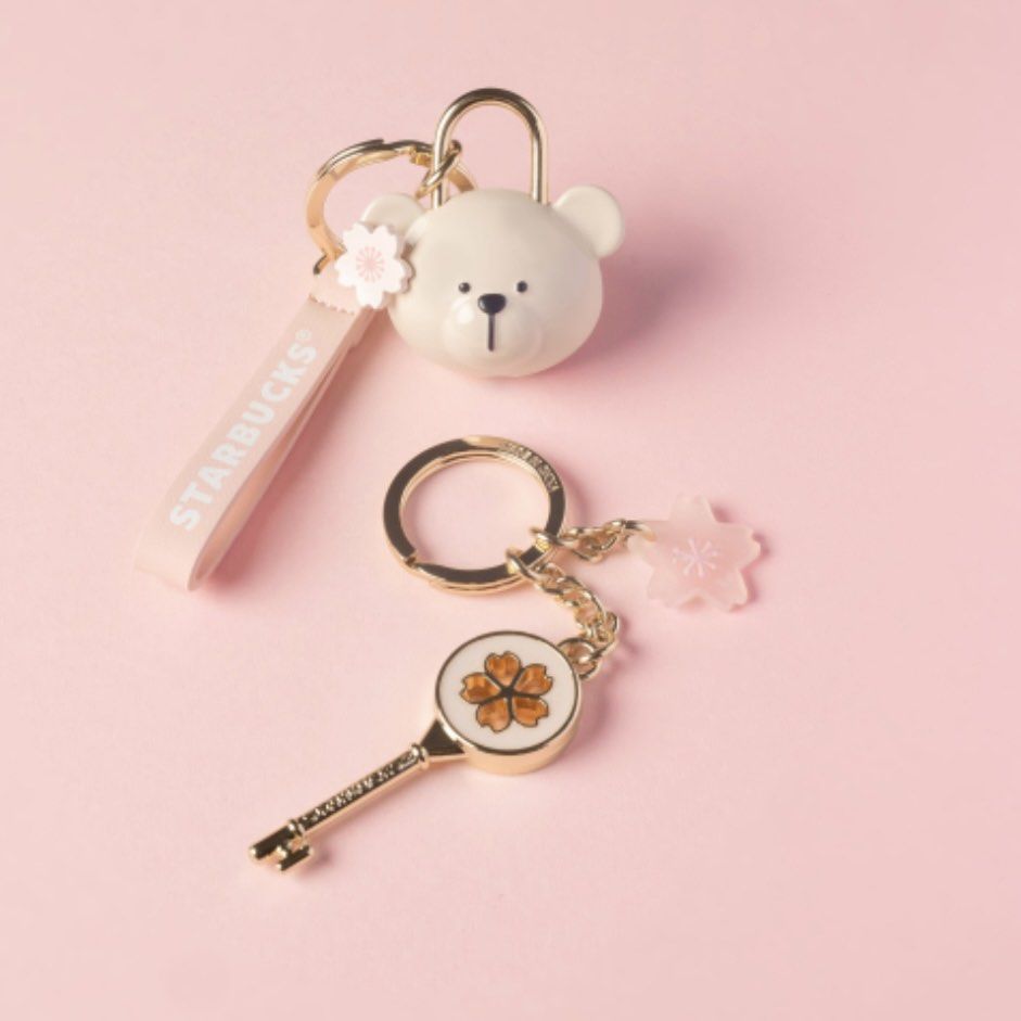 Sakura Starbucks Bearista Key Chain Set, Hobbies & Toys, Memorabilia & Collectibles, Fan ...