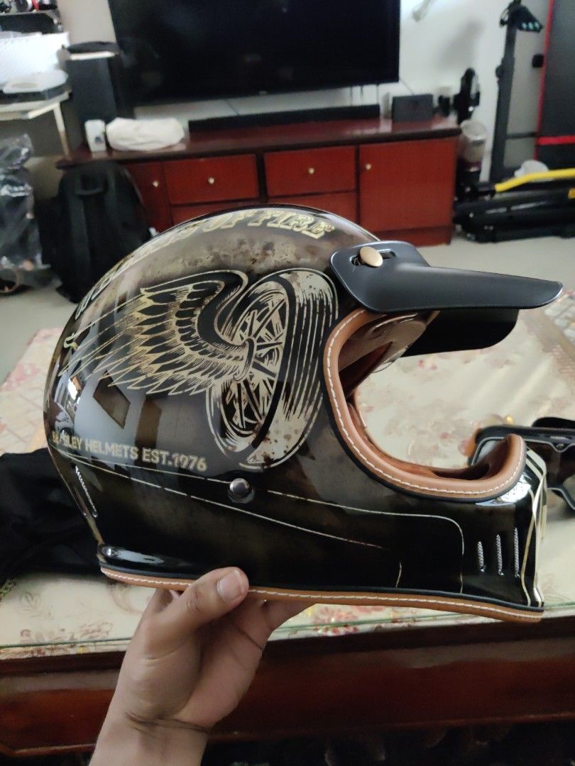 Beasley IK-618 Retro full face Off-road/ADV/Dual Sport Fiberglass ...