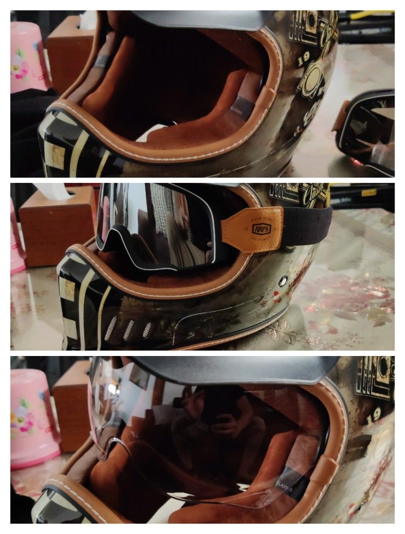 Beasley IK-618 Retro full face Off-road/ADV/Dual Sport Fiberglass ...