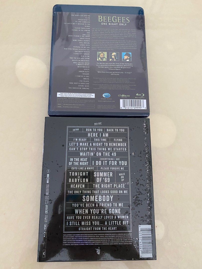 Bee Gees & Bryan Adam Blu Ray Collection, Hobbies & Toys, Music & Media ...