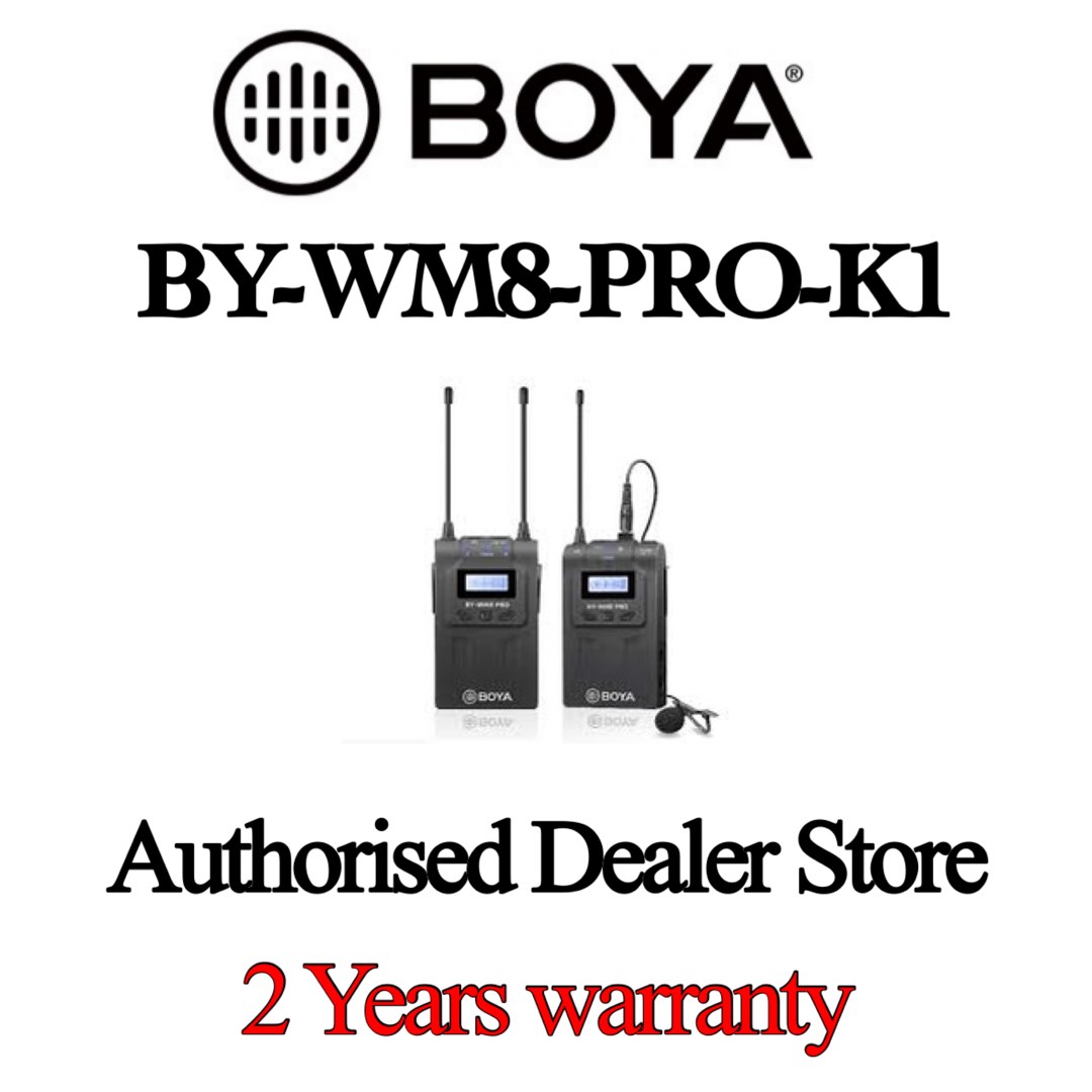 BOYA BY-WM8-PRO-K1 UHF Dual-Channel Wireless Microphone System, Audio ...