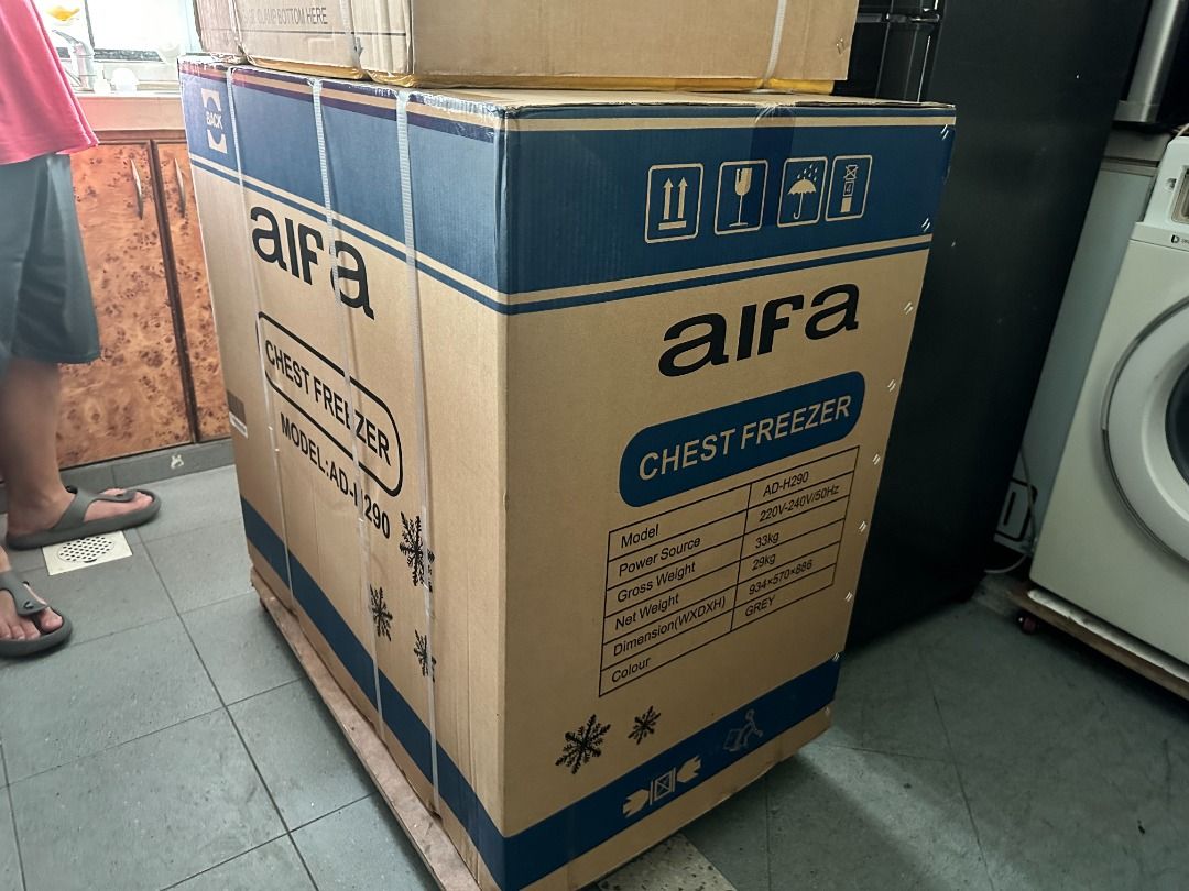 BRAND NEW! AIFA 200L Chest Freezer AD-H290, TV & Home Appliances ...