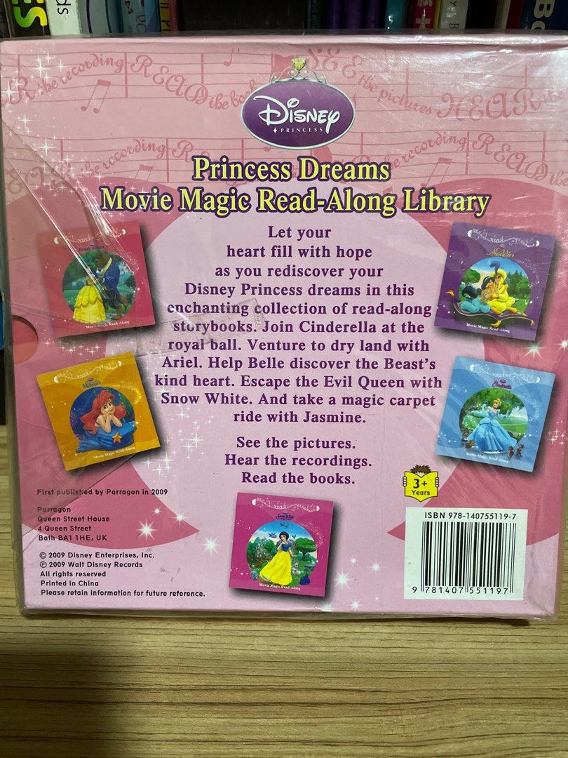 Brand New Book Disney Princess Dreams Movie Magic Read Along Library. 5 ...