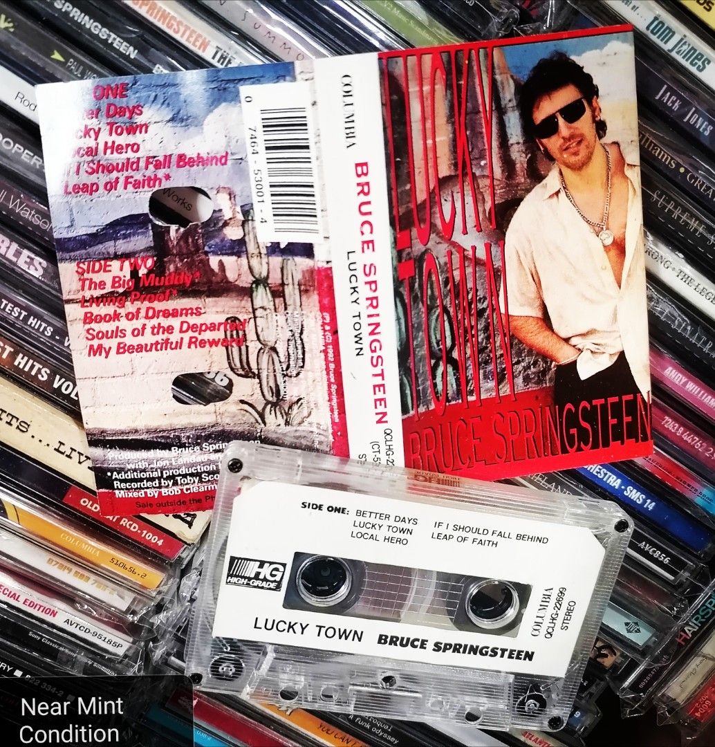 Bruce Springsteen Lucky Town Cassette Tape Original Cassette Tapes ...