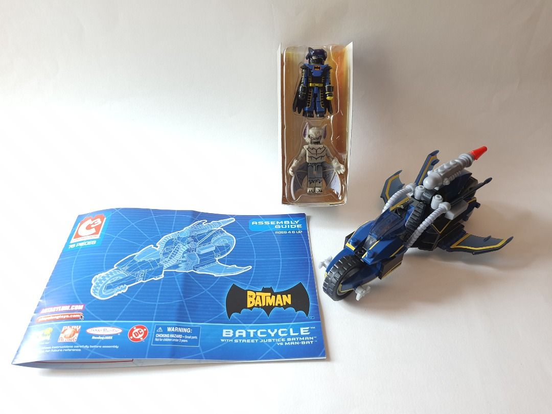 C3 Construction BATMAN Batcycle+ Strert Justice Batman + Man-Bat, 興趣及遊戲 ...