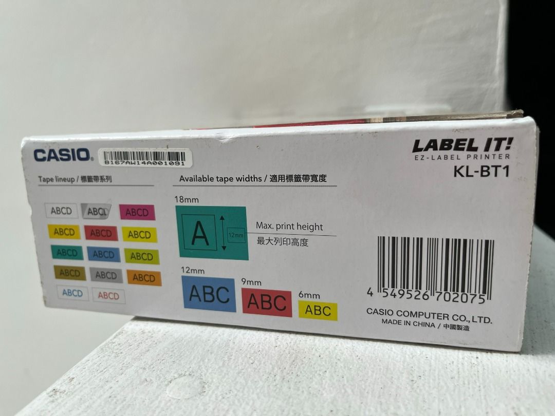 Casio KL-BT1 Label Printer, Computers & Tech, Parts & Accessories ...