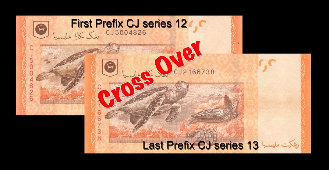 #CJCO : WANG KERTAS MALAYSIA RM20 (CROSS OVER) SIRI 12 (CJ LAST PREFIX ...