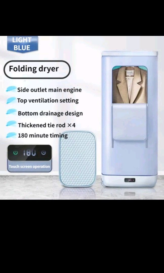 Cloth dryer folding dryer Dryer machine Touch screen Timing travel air ...