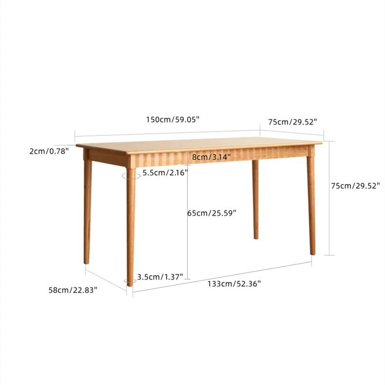 COMPASS Cherry Wood Dining Table, Furniture & Home Living, Furniture ...