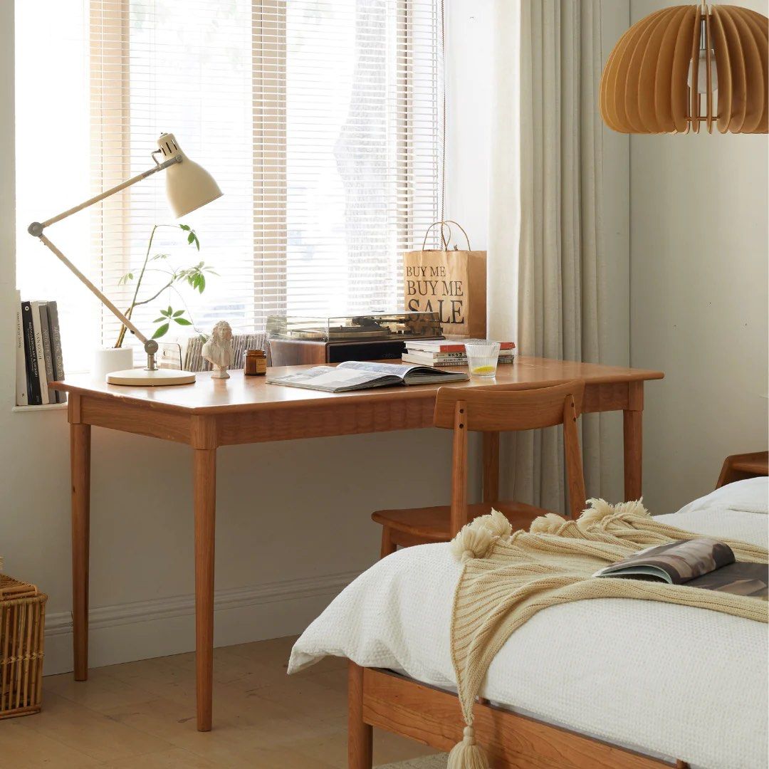 COMPASS Cherry Wood Dining Table, Furniture & Home Living, Furniture ...