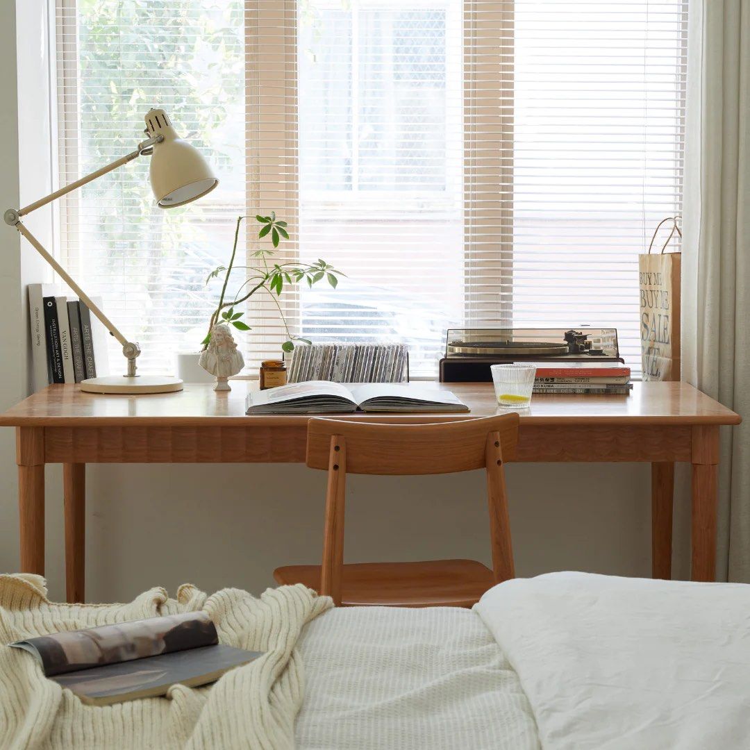 COMPASS Cherry Wood Dining Table, Furniture & Home Living, Furniture ...