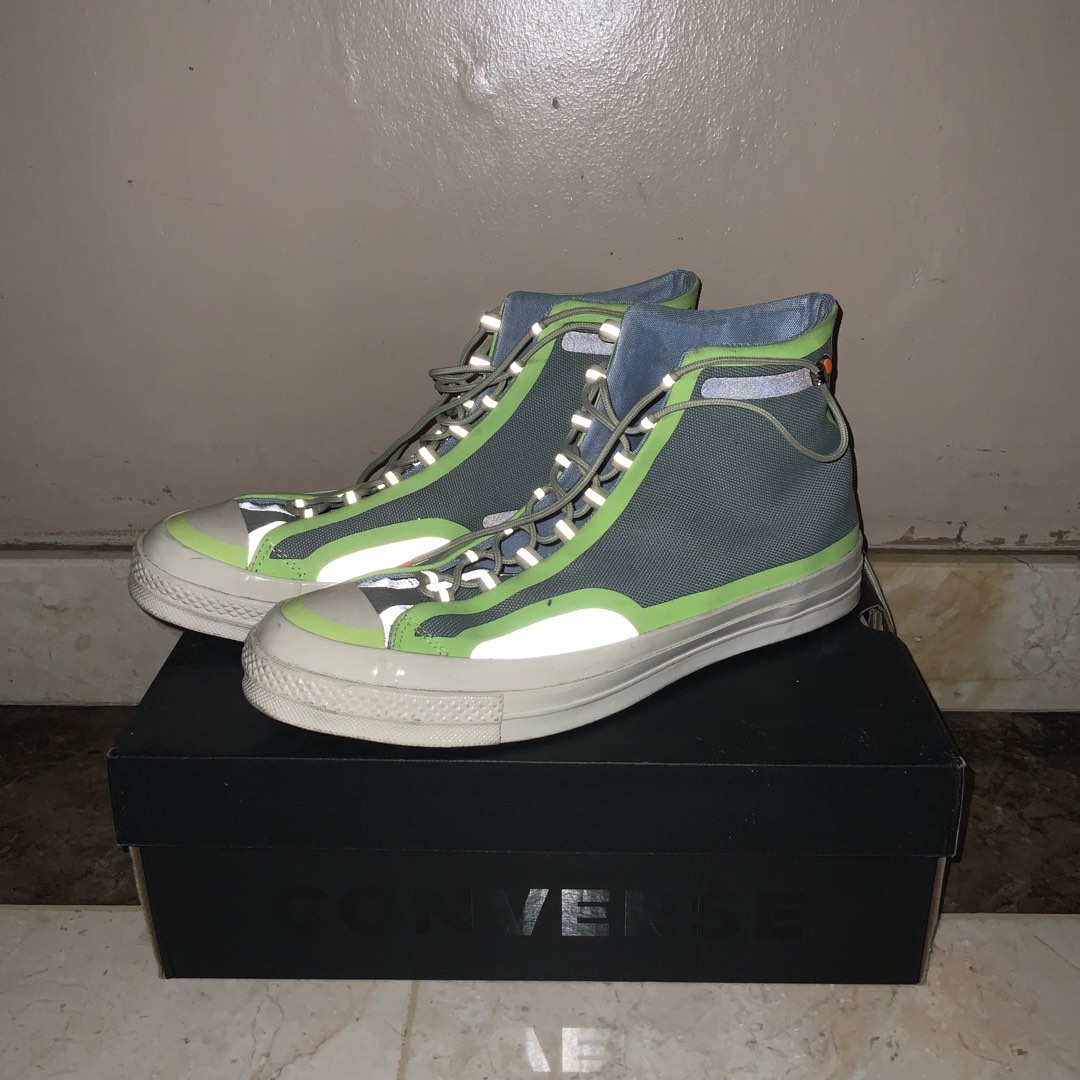 [preloved] Converse Chuck 70 Fuse Tape Neon size / ukuran 45, Fesyen ...