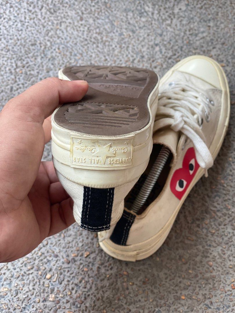 converse CDG cream on Carousell