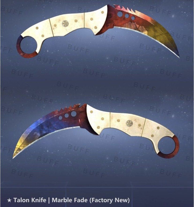 CSGO Marble fade talon knife skin, Video Gaming, Video Games, Others on ...