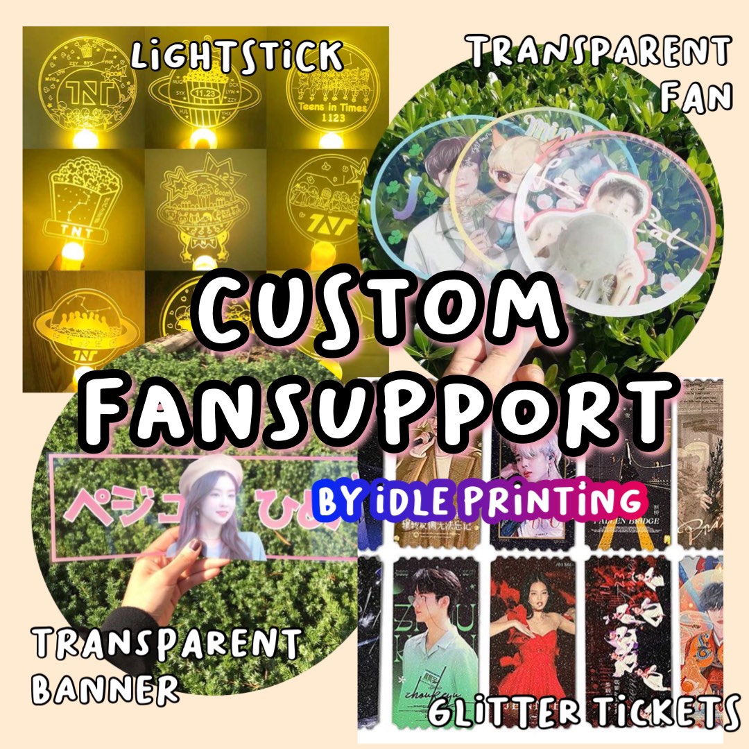 Custom fansupport fan light stick fanmade ticket banner print concert ...