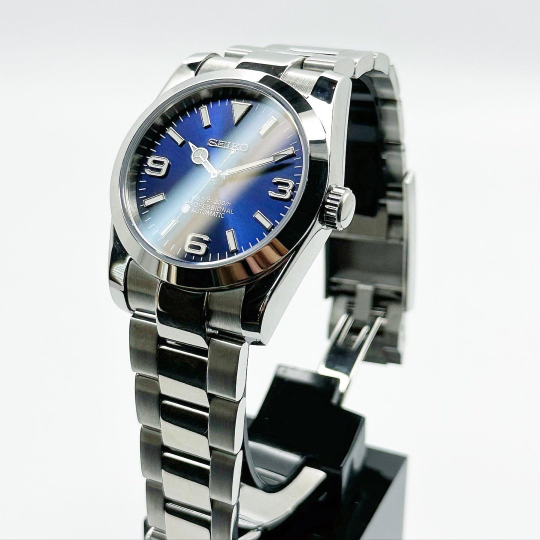 Custom Seiko Mod Blue 369 Explorer 36mm, Men's Fashion, Watches ...