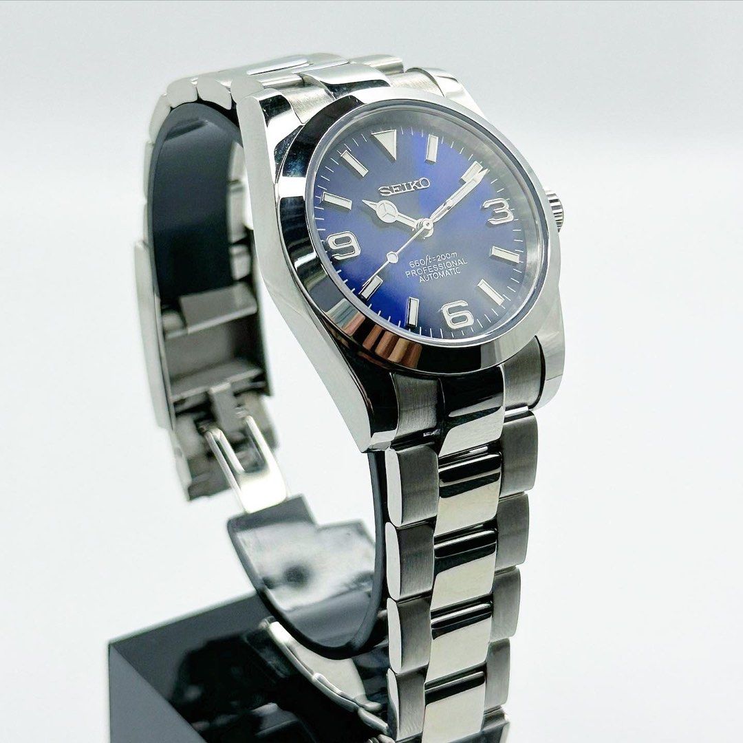 Custom Seiko Mod Blue 369 Explorer 36mm, Men's Fashion, Watches ...