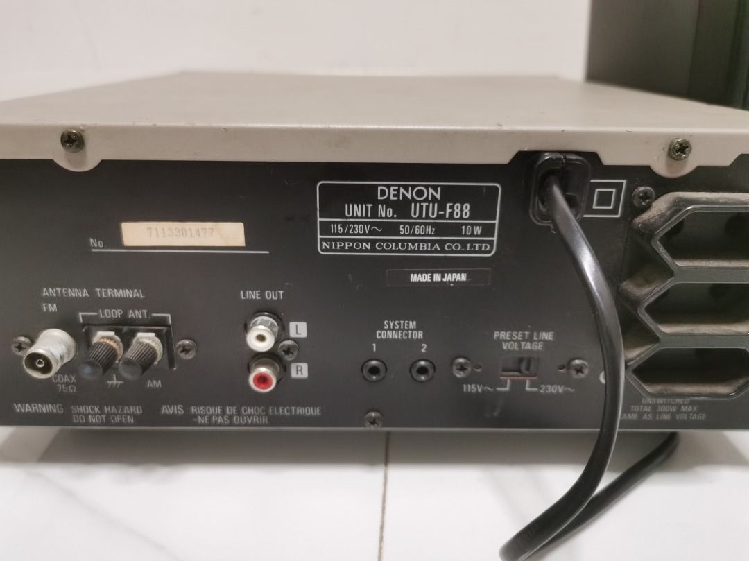 DENON PERSONAL COMPONENT SYSTEM/AM-FM STEREO TUNER UTU-F88, 音響器材, 其他音響配件及設備 - Carousell