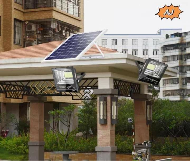 Double solar light with one solar panel, Furniture & Home Living ...