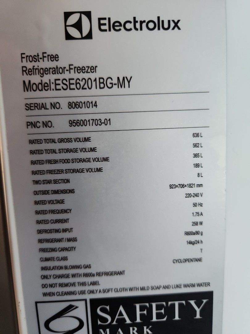 Electrolux Refrigerator, TV & Home Appliances, Kitchen Appliances, Refrigerators & Freezers on ...