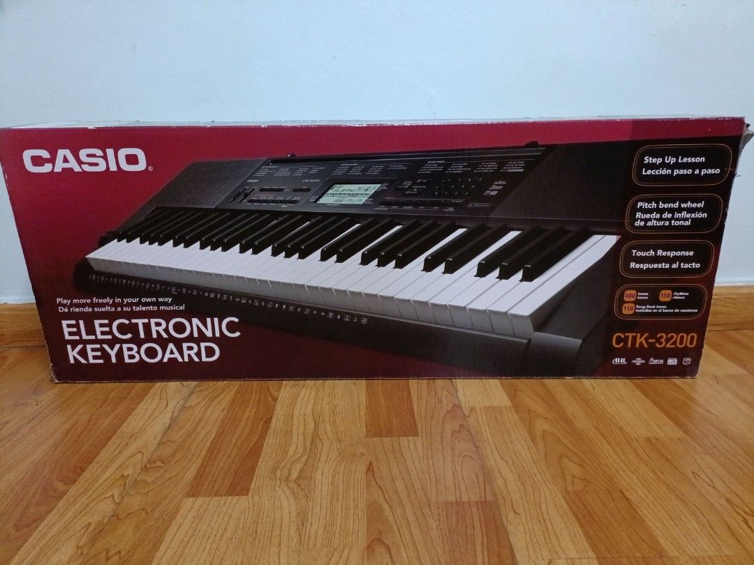 Electronic Keyboard Casio CTK-3200 + Stand, Hobbies & Toys, Music & Media, Musical Instruments ...