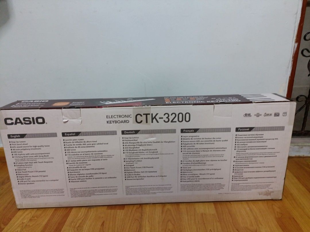 Electronic Keyboard Casio CTK-3200 + Stand, Hobbies & Toys, Music & Media, Musical Instruments ...