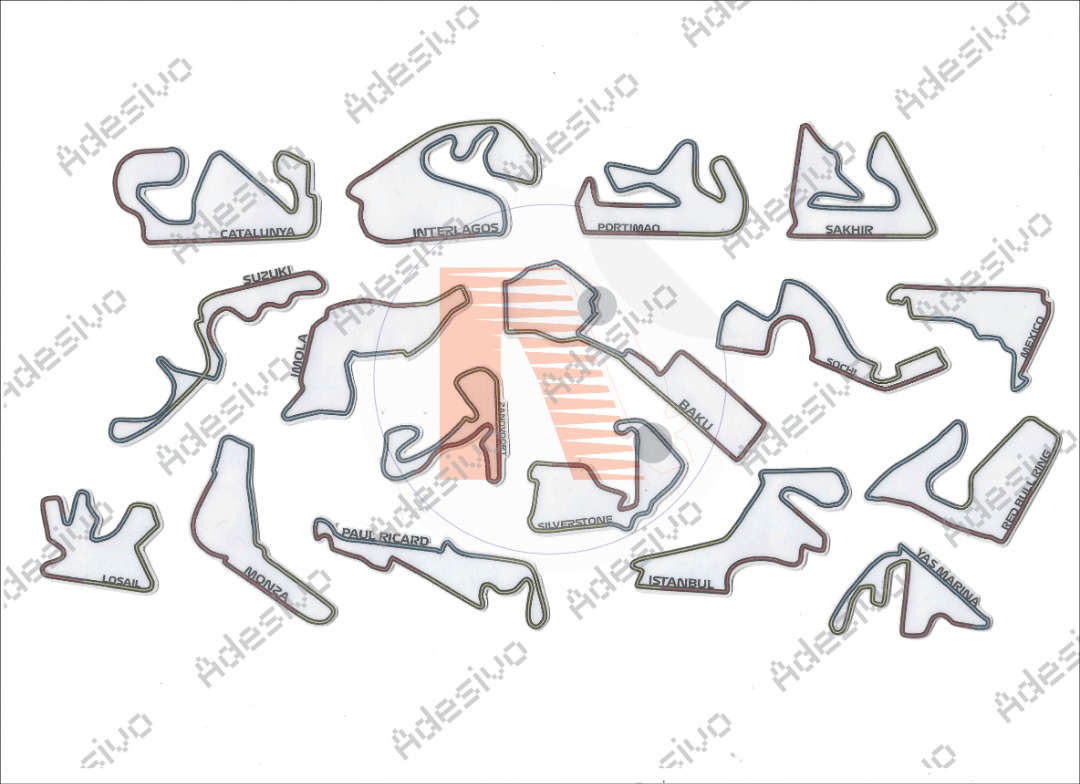 F1 Circuits Sticker Set on Carousell