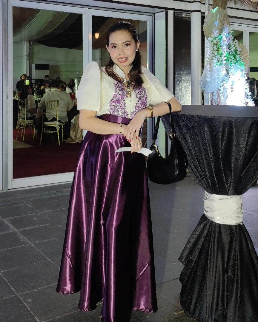 For rent Modern Filipiniana w/ Necklace, Women's Fashion, Dresses ...